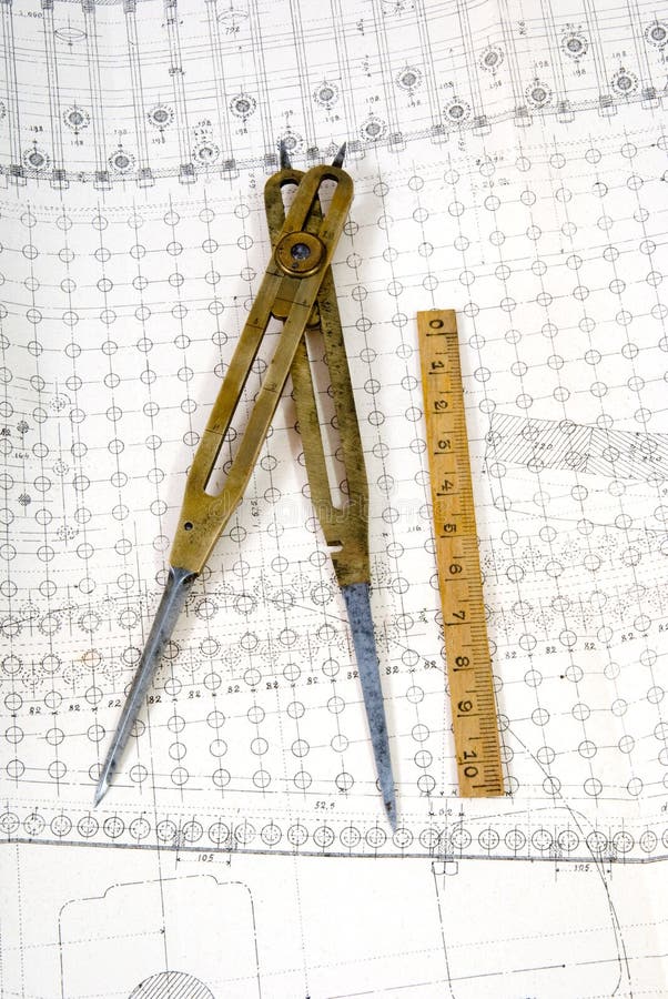 Compass and ruler stock photo. Image of radius, engineer - 11548464