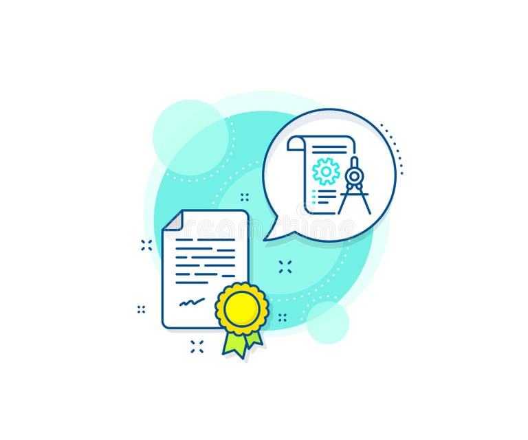 Divider Document Line Icon. Engineering Cogwheel Tool Sign. Vector ...