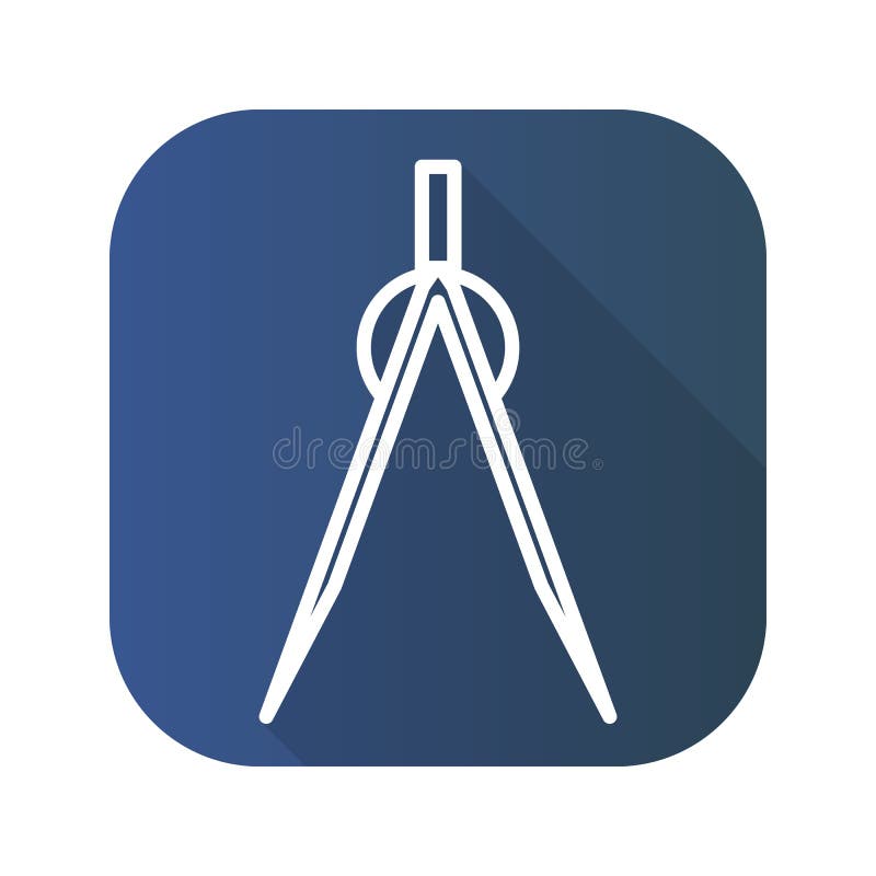 Divider Flat Linear Long Shadow Icon. Vector Line Symbol. Stock Vector ...