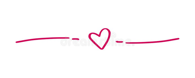 Divider with Heart. Vector Illustration Stock Vector - Illustration of ...