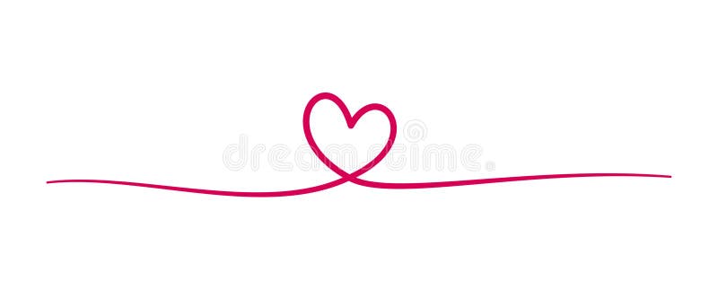 Divider with Heart. Vector Illustration Stock Vector - Illustration of ...