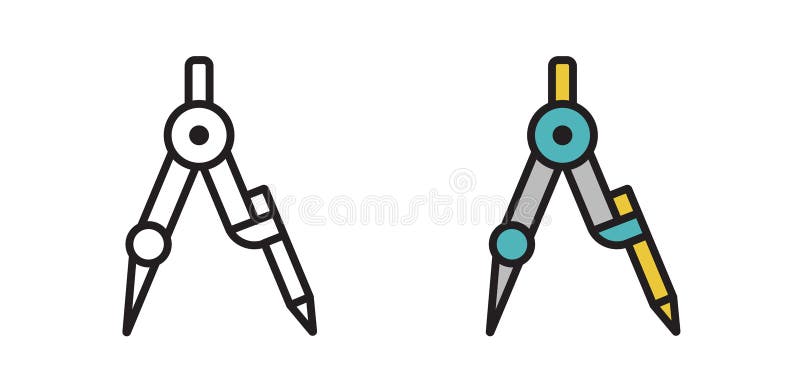 Divider Icon in a Vector on a White Isolated Background. Compass ...