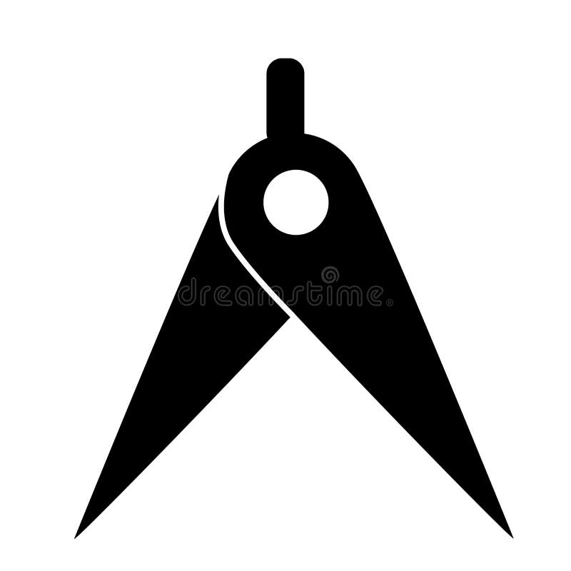 Divider Icon on White Background. Flat Style. Compasses Icon for Your ...