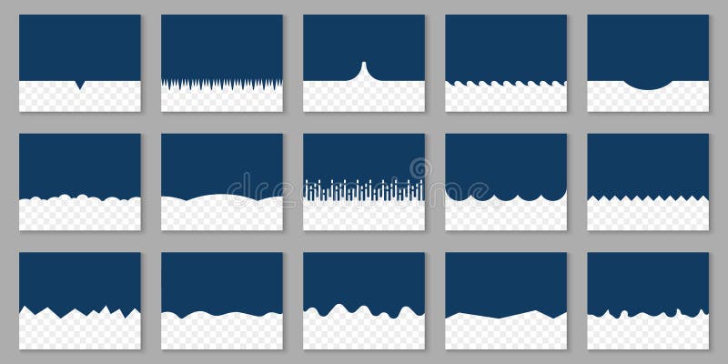 Divider Shape for Website Top and Bottom Set. Curve Line, Drops, Waves ...