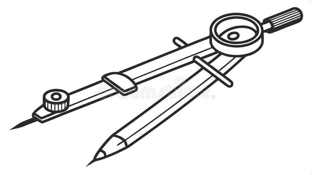 Divider Tool Illustration, Drafting and Geometry Vector Design ...