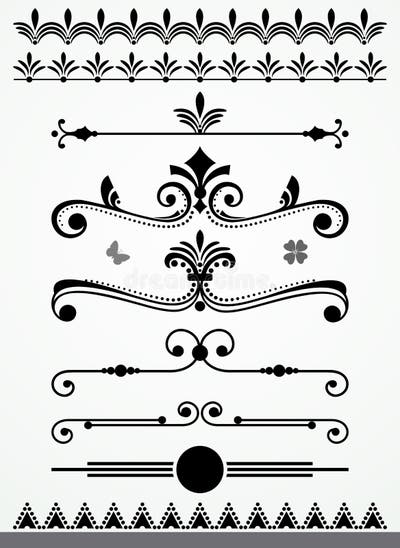 Dividers, Borders and Page Decorations Stock Vector - Illustration of ...