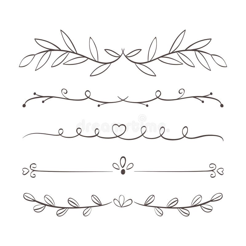 Dividers, Floral Borders and Vintage Brocades Set Stock Vector ...