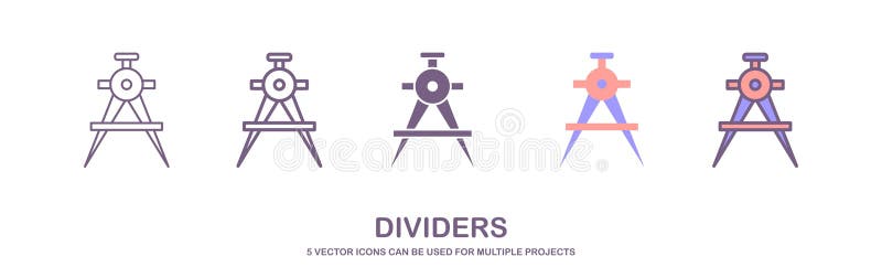 Dividers Icon Vector, Solid Illustration, Pictogram Isolated on White ...