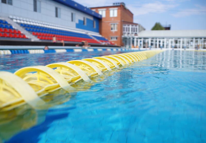 Dividers of Paths in the Big Swimming Pool Stock Image - Image of ...