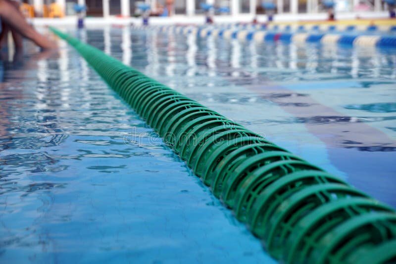 Dividers of Paths in the Big Swimming Pool Stock Photo - Image of ...