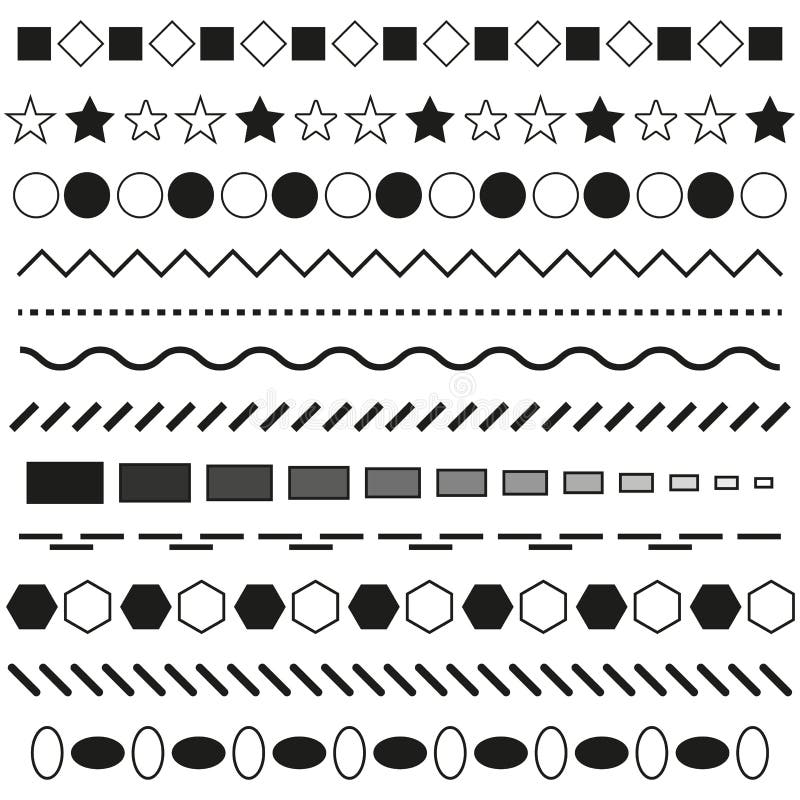 Dividers Pattern Collection Shapes. Geometric Shape. Vector ...