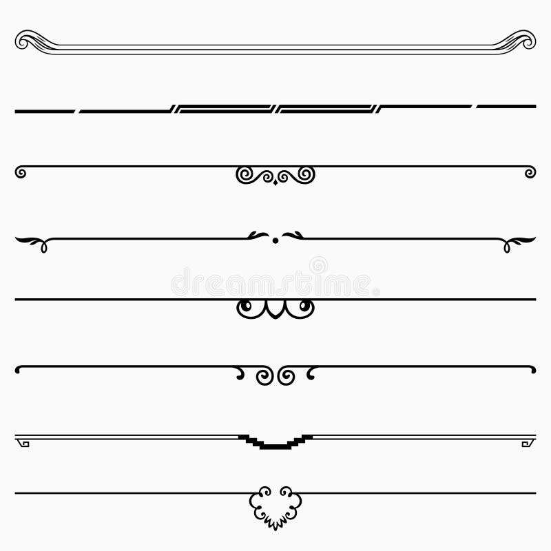 Dividers big set 5 stock vector. Illustration of decor - 116964053