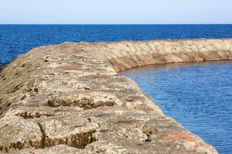 Dividing Wall in the Ocean stock image. Image of manmade - 5352669