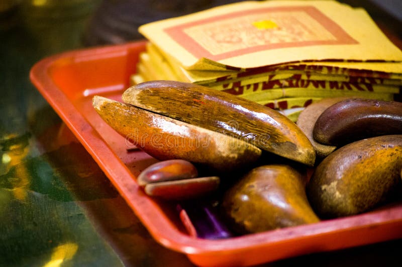 The Divination Blocks on Altar Stock Photo - Image of deities, yellow ...