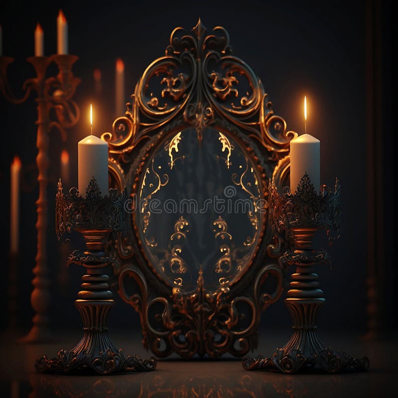 Divination with the Help of a Mirror and Hot Candles in a Dark Room ...