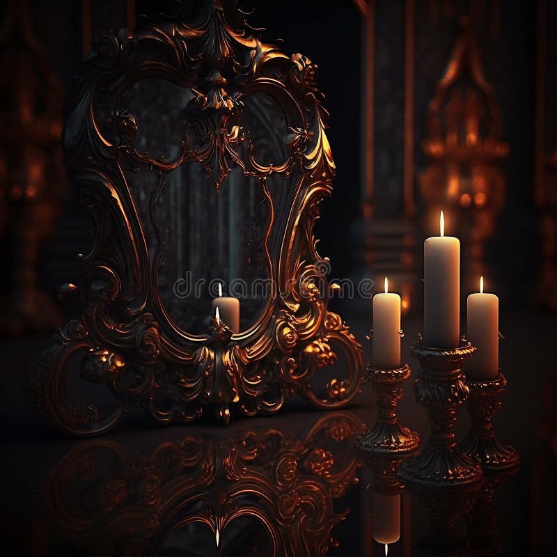 Divination with the Help of a Mirror and Hot Candles in a Dark Room ...