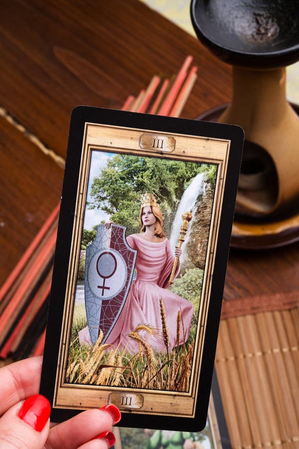 Divination Set Up at Classical Universal Tarot. Empress Editorial Image ...