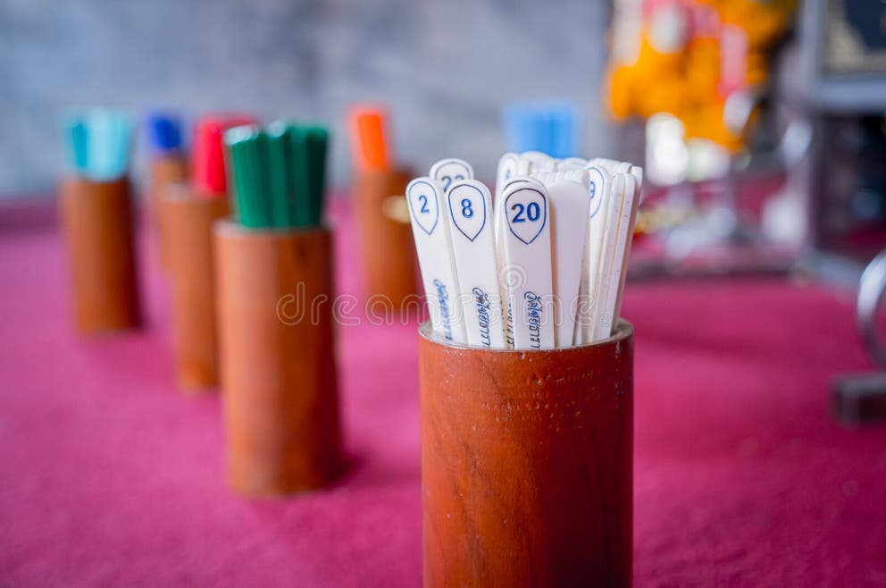 Divination Sticks in a Large Buddhist Temple Stock Image - Image of ...