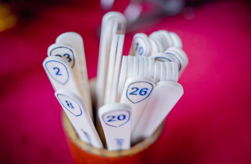 Divination Sticks in a Large Buddhist Temple Stock Photo - Image of ...