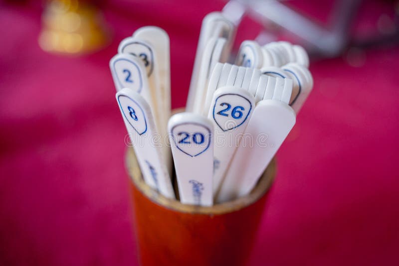 Divination Sticks in a Large Buddhist Temple Stock Image - Image of ...