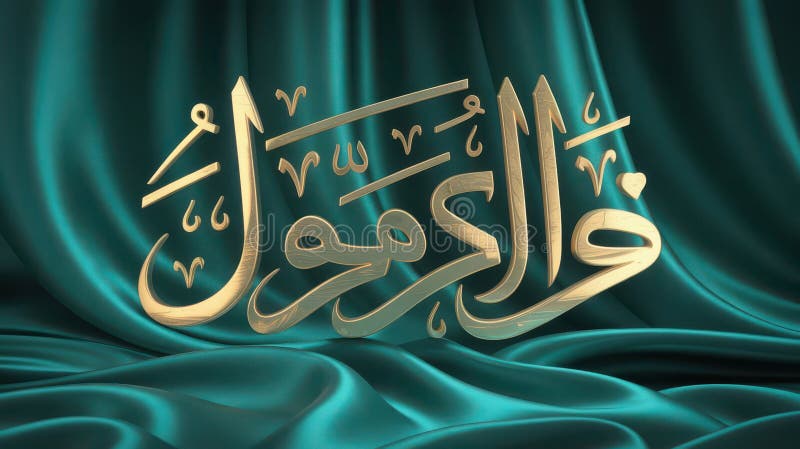 Divine Beauty in Calligraphy: Allah Name on Silk Background Stock ...