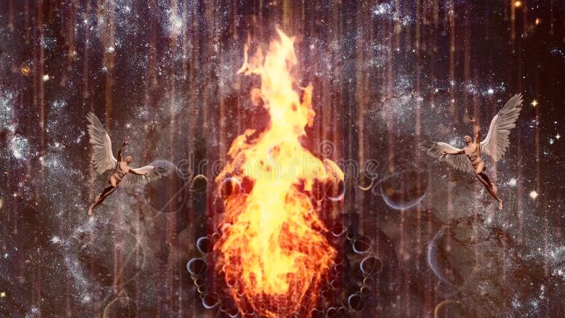 Divine flame stock video. Video of ancient, demonic - 189478635
