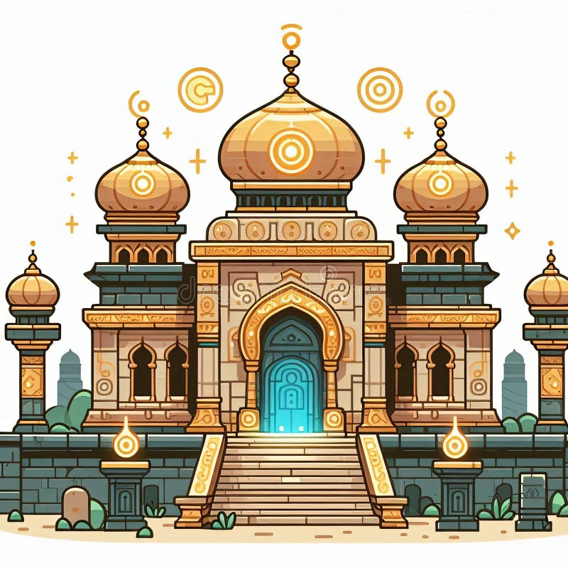Divine Hall of Wisdom stock illustration. Illustration of light - 363515625