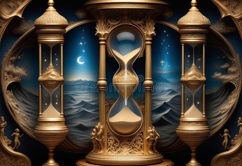 A Divine Hourglass of Heaven and Earth Stock Illustration ...