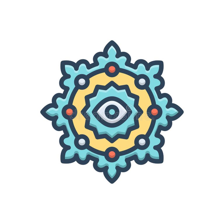 Color Illustration Icon for Divine, Providence and Floral Stock ...