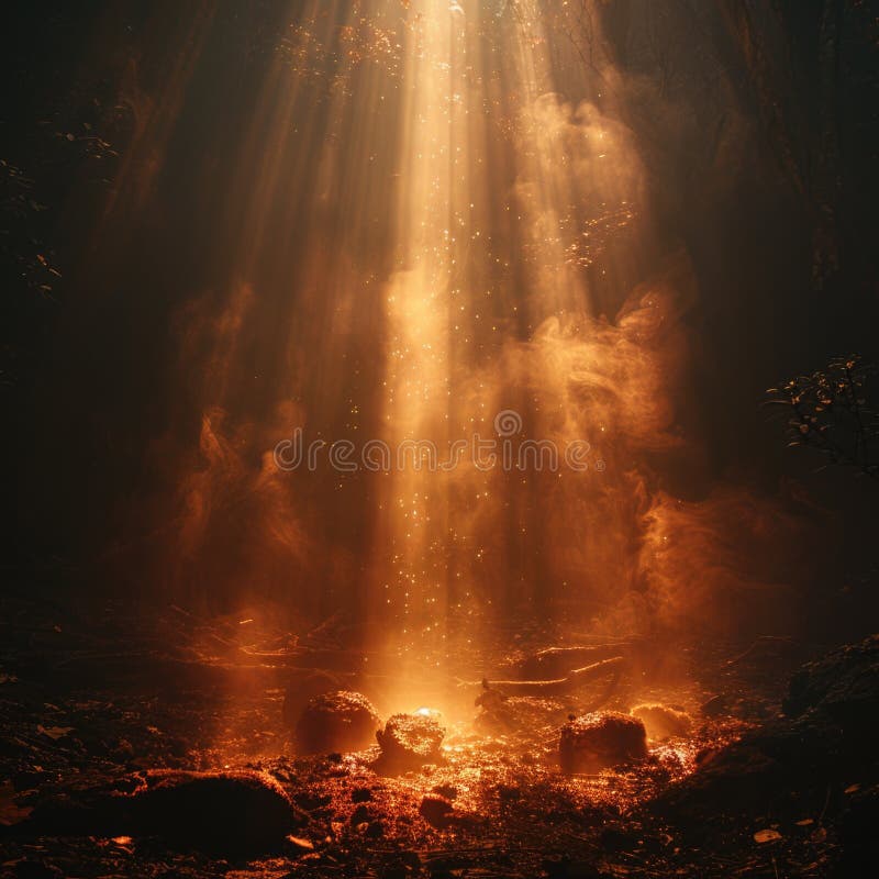 Divine Illumination: the Symbolism of Light in Stock Photo - Image of ...