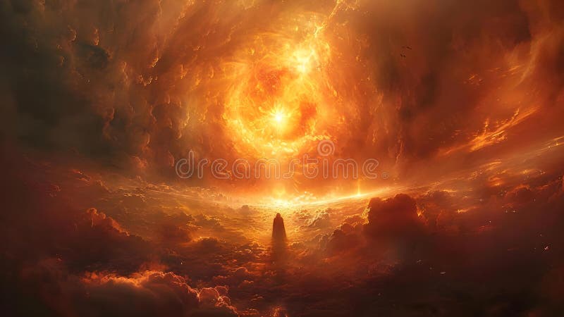 Divine Judgment on Doomsday As Heaven S Light Shines. Concept Doomsday ...