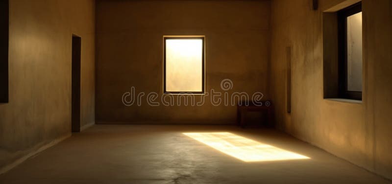 Divine Light Illuminating a Desolate Room (AI Generated) Stock ...