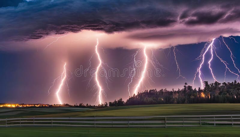 Divine lightnings stock illustration. Illustration of change - 294040861