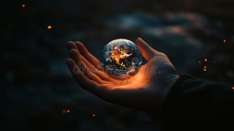 A Divine Touch the Hand Reaching Towards Earth Symbolizing Creation and ...