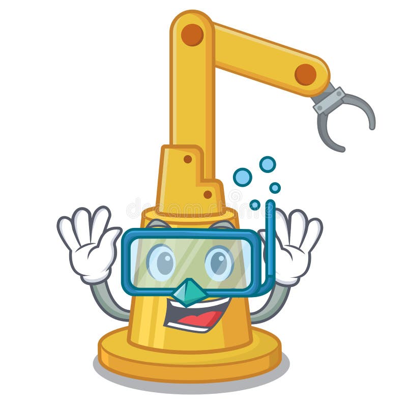 Diving Assembly Automation Machine the Cartoon Shape Stock Vector ...