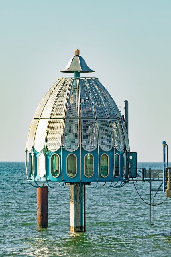Diving Bell at the End of the Pier at the Baltic Seaside Resort of ...