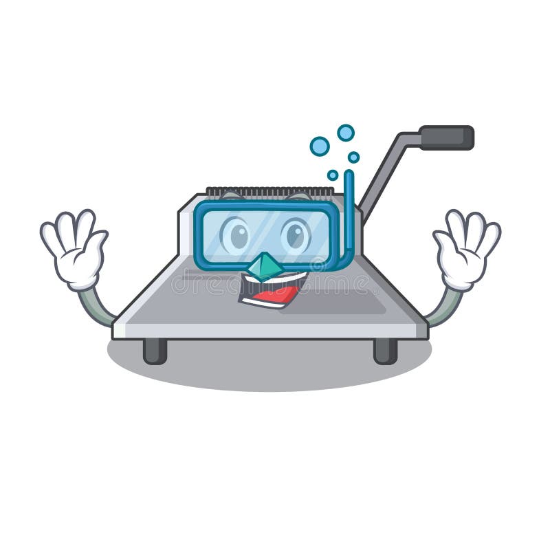 Diving Binding Machine in the Cartoon Shape Stock Vector - Illustration ...