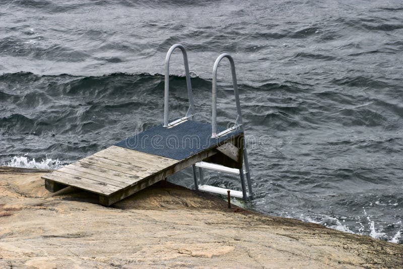 Diving Board stock photo. Image of place, summer, beach - 12453282