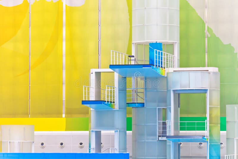 Diving board stock photo. Image of railing, horizon, healthy - 30129758