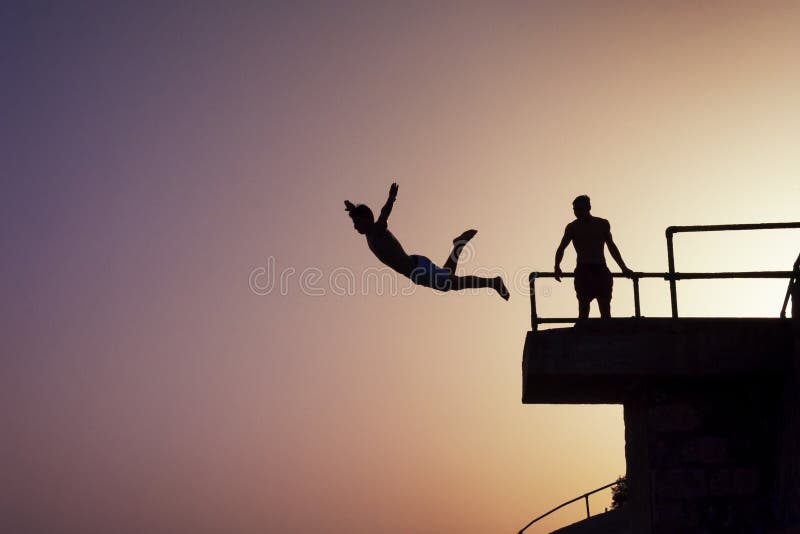 Diving boy stock image. Image of landscape, people, jumping - 55094303