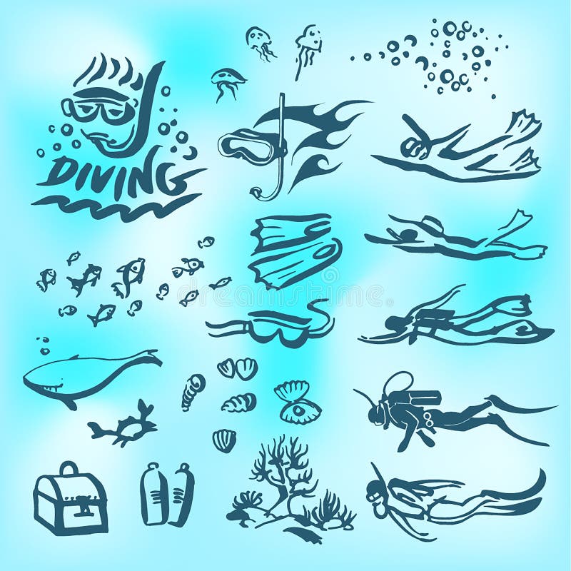 Diving Branding Identity Corporate Vector Logo Design Template Isolated ...