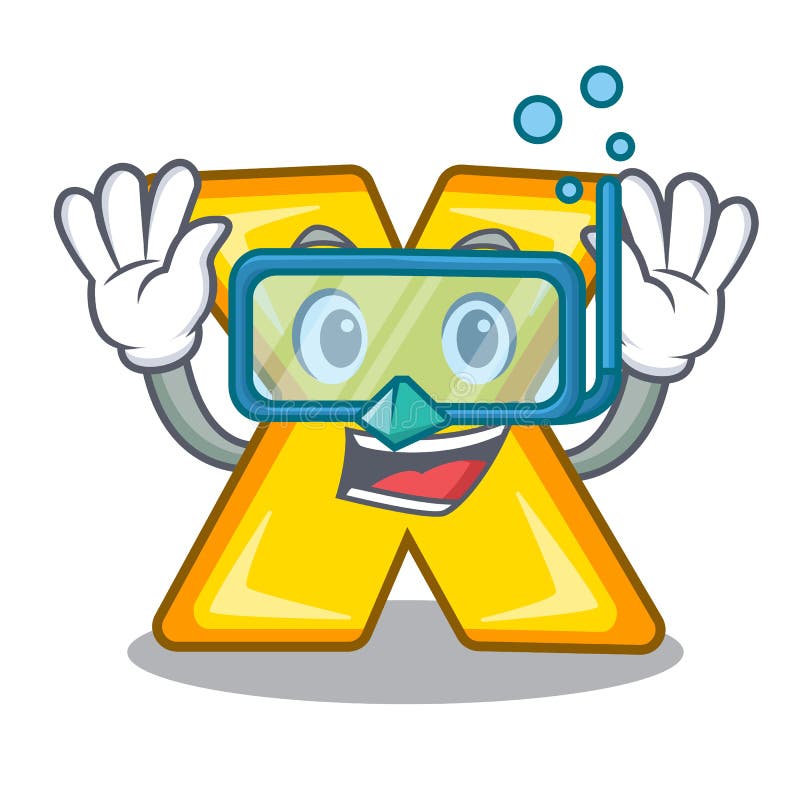 Diving Cartoon Multiply of a Delete Sign Stock Vector - Illustration of ...