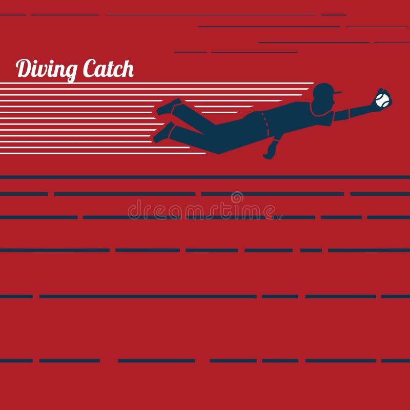 Diving Catch. Vector Illustration Decorative Design Stock Vector ...