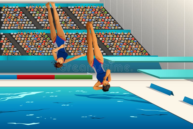 Diving competition stock vector. Illustration of sport - 52427240