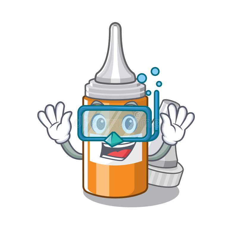 Diving Ear Drops in the Cartoon Shape Stock Vector - Illustration of ...