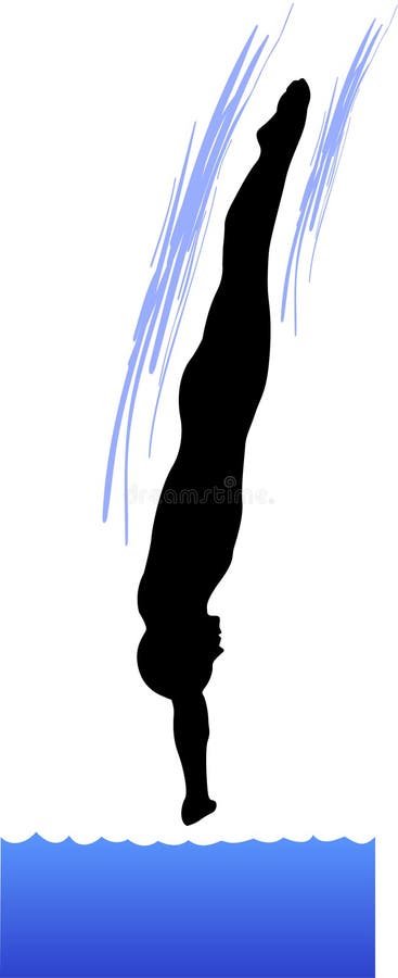 Springboard Diving stock illustration. Illustration of black - 3691623
