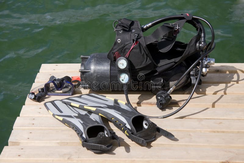 Diving equipment stock photo. Image of holiday, divers - 6282846