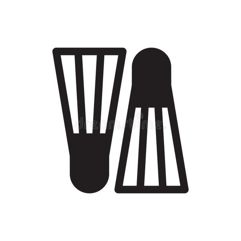 Diving Fin Icon - Scuba Fin Icon - Swim Fin Icon Stock Vector ...