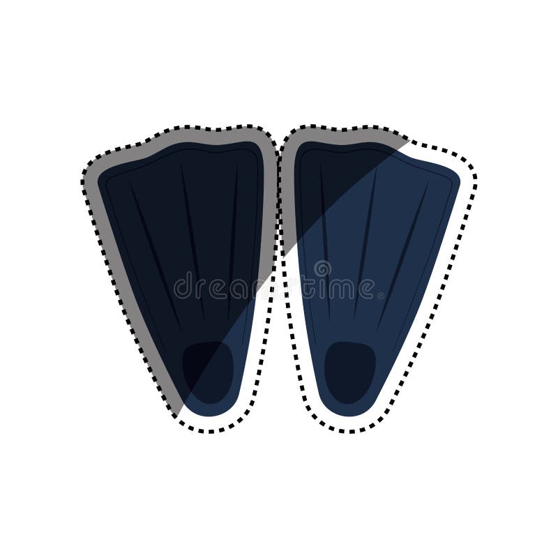 Diving fins isolated stock illustration. Illustration of protection ...