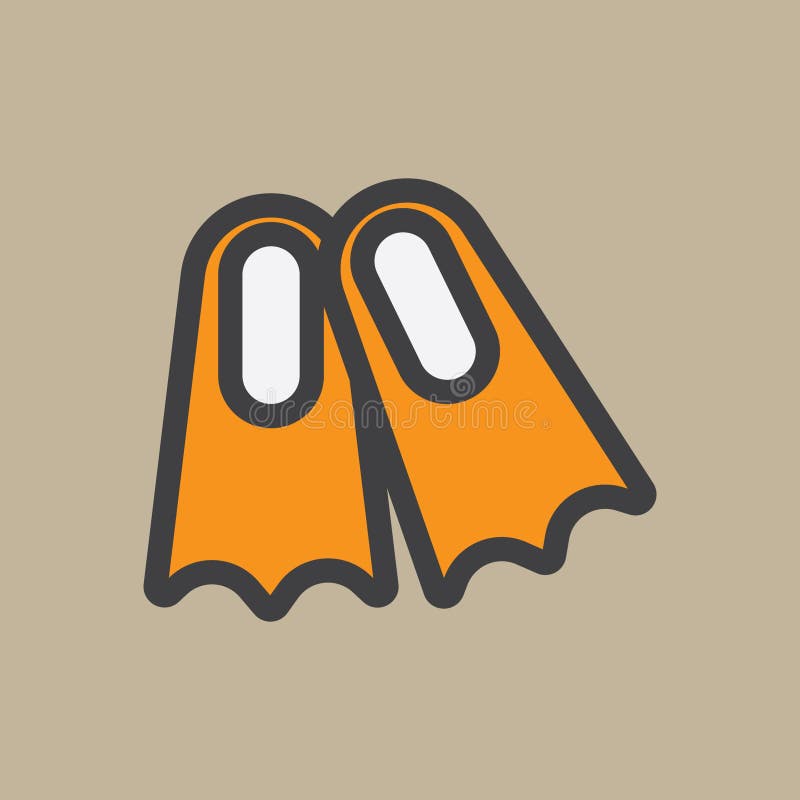 Diving Flippers. Vector Illustration Decorative Design Stock Vector ...